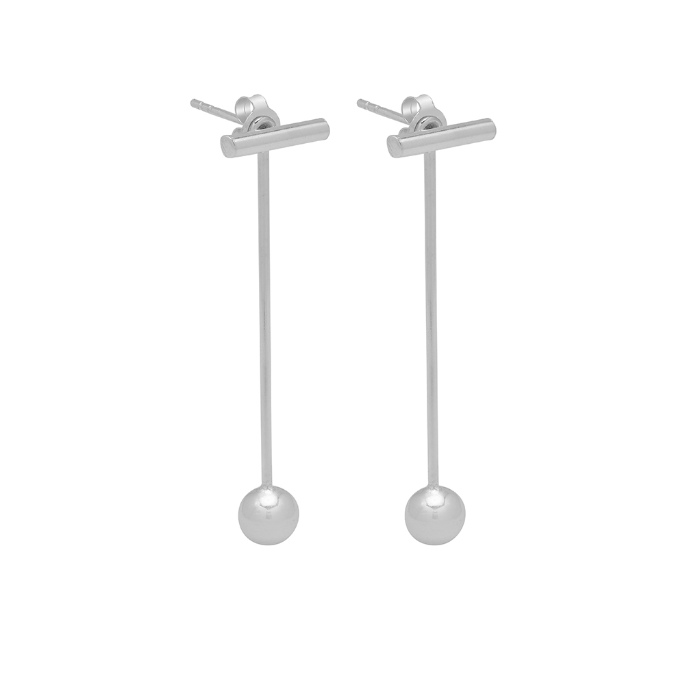 Ball & Bar Earrings - Jewelled Fox